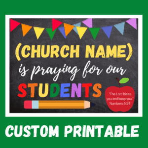 Student Prayer Sign Printable - Family Faith Builders