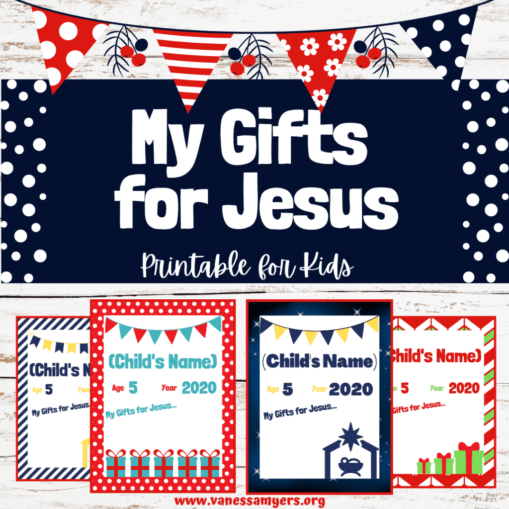 My Gifts for Jesus Printable for Kids - Family Faith Builders