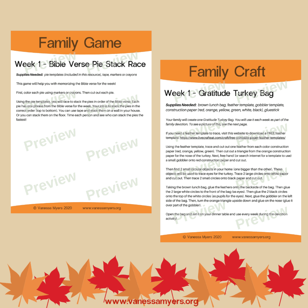 Gobble Up Gratitude - Family Faith Builders
