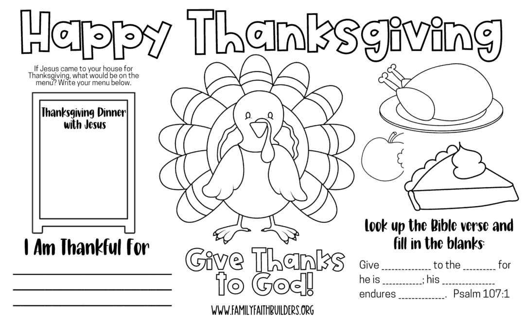 A Thanksgiving Feast for Kids - Family Faith Builders